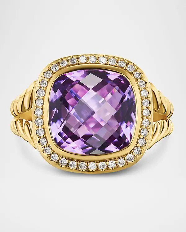 David Yurman Albion 18k Gold Ring - Amethyst