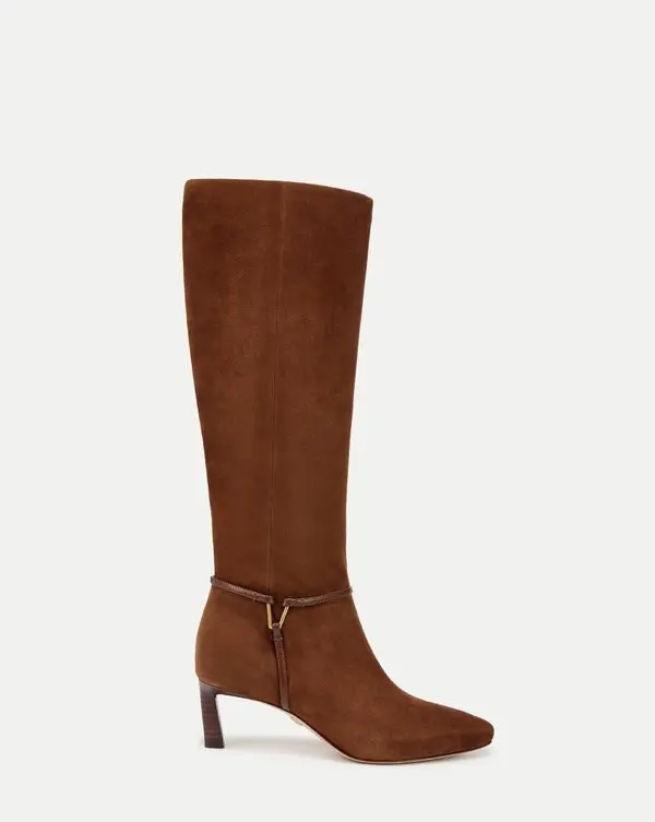 Veronica Beard Kenzie Mid-heel Tall Boots - Cedar