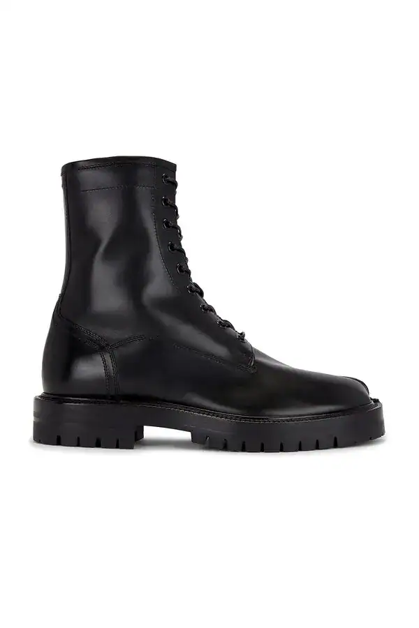 Maison Margiela Tabi County Combat Boots In Black - 55% Off