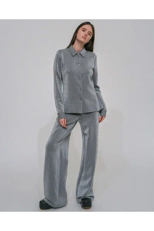 Rosetta Getty Fitted Lurex Shirt