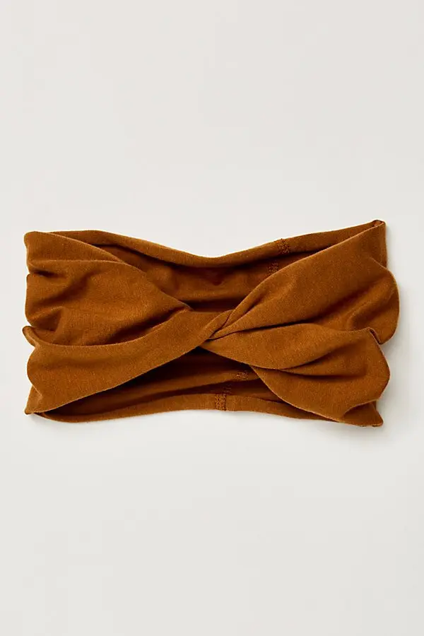 KOOSHOO Organic Twist Soft Headband - Cocoa Brown