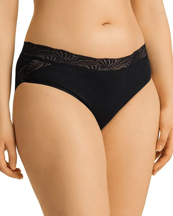 Hanro Cotton Delight Hi Cut Brief - Black