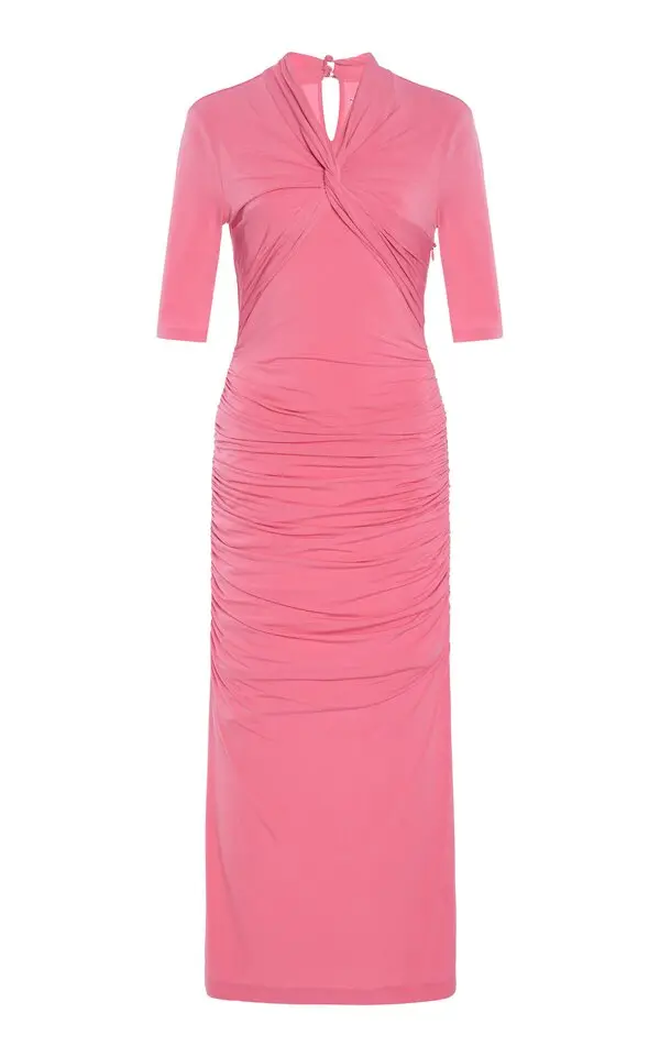 Carolina Herrera Twisted Jersey Midi Dress