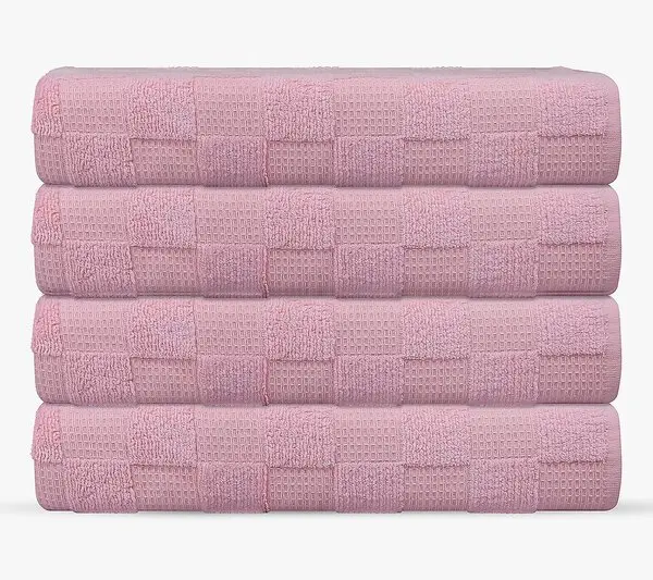 DEPERA HOME Waffle Terry 4 Pcs Turkish Hand Tow Els Set