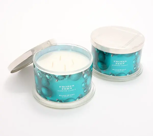 HOMEWORX BY SLATKIN + CO. As Is S/2 18oz Holiday Candles