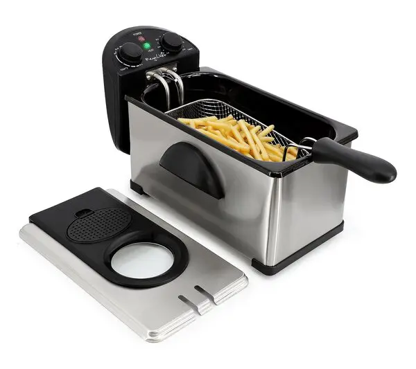 MEGACHEF 3-quart Stainless Steel Electric Deep Ryer