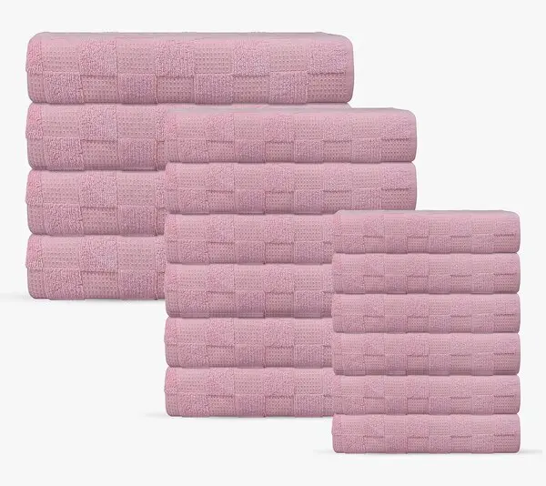 DEPERA HOME Waffle Terry 16 Pcs Turkish Towels Et