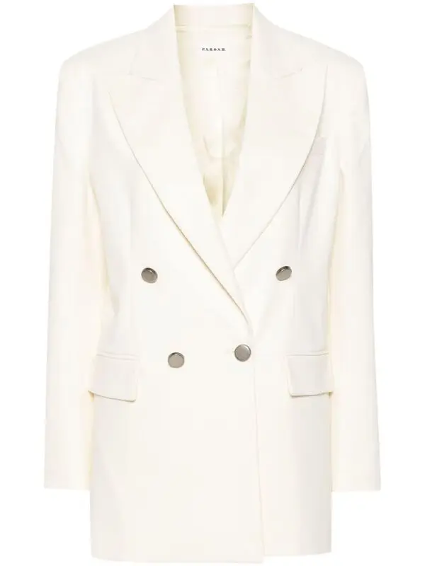 PAROSH Crew Cotton Blend Blazer Jacket