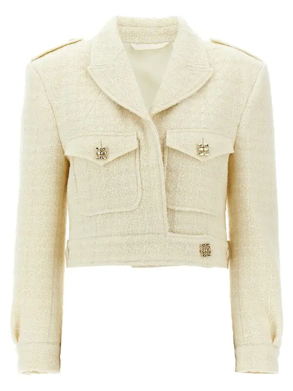Givenchy Military Short Jacket - White