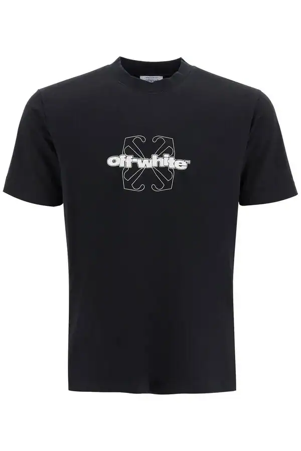 T-shirt in a cotton-linen blend yarn - Off white