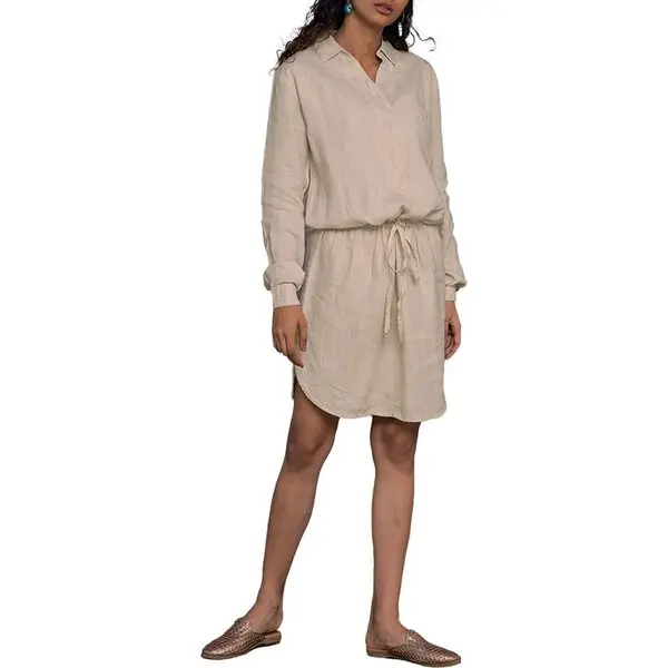 REISTOR Meet Me The Cliff Shirt Dress - Sand Beige