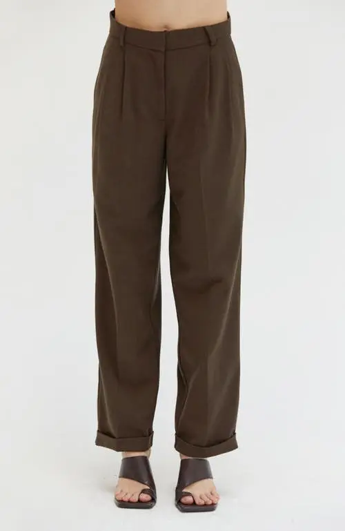 CRESCENT Wool Blend Cuffed Trousers