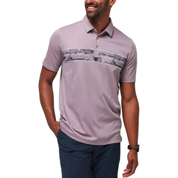 Travis Mathew Papaya Grove Chest Stripe Polo