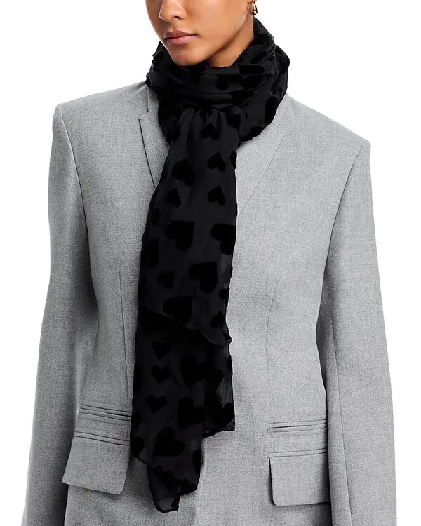V FRAAS Bloomingdale's Velvet Heart Wrap - Black