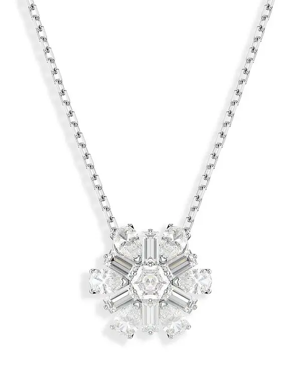 SWAROVSKI Idyllia Snowflake Pendant Necklace - Silver