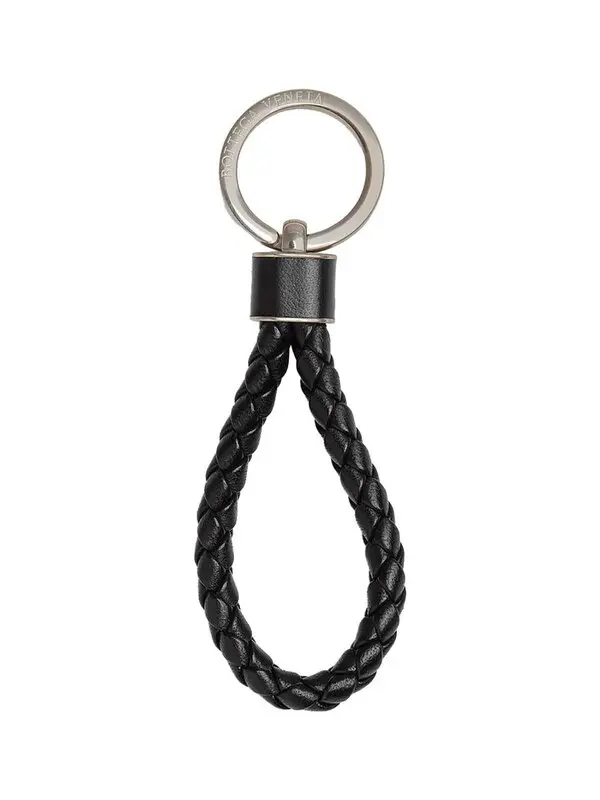 Bottega Veneta Woven Key Ring Accessories - Black