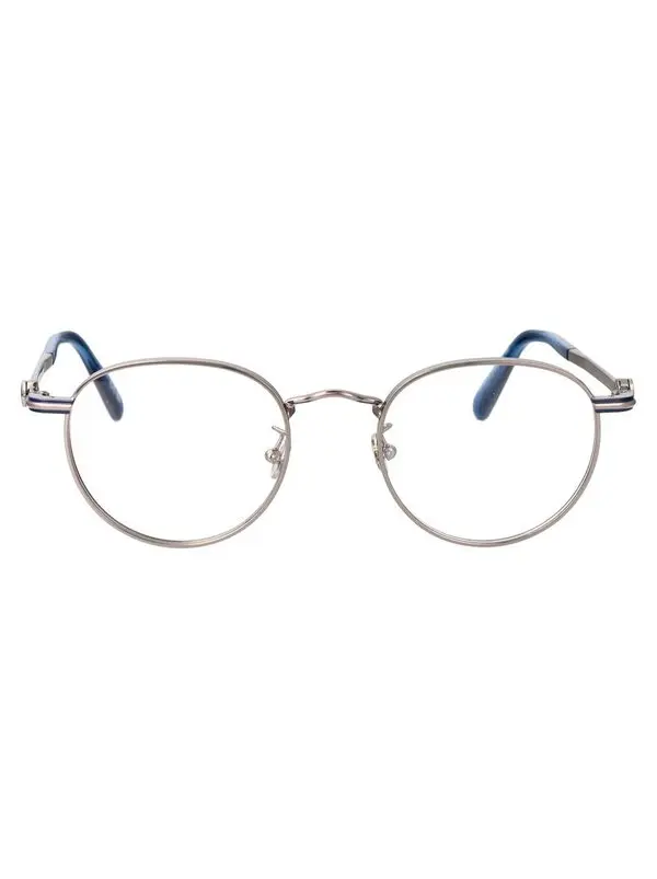 Moncler Round Frame Optical Glasses - 014 Rutenio Chiaro Lucido