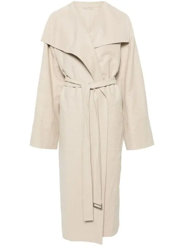 TOTÊME Signature Linen Coat - Beige