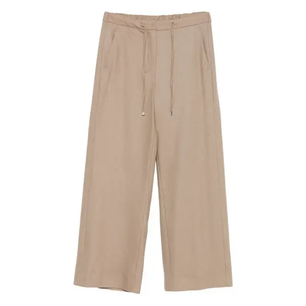 Max Mara Wide-leg Drawstring Pants - Brown