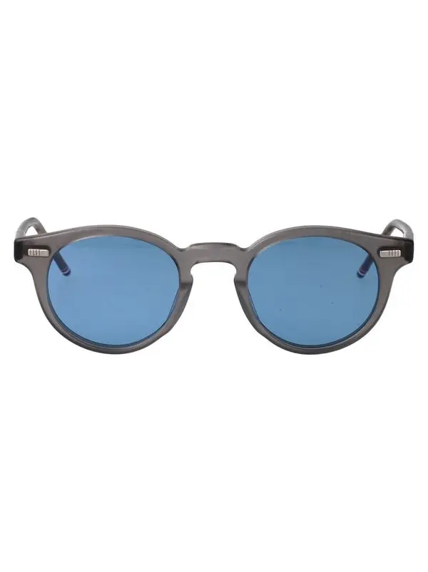 Thom Browne Round Frame Sunglasses - 060 Light Grey