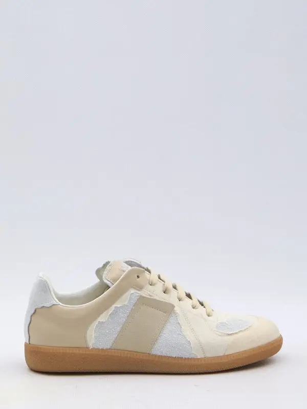 マルジェラ Maison Margiela Recicla Replica Inside Out Sneakers In White - 35