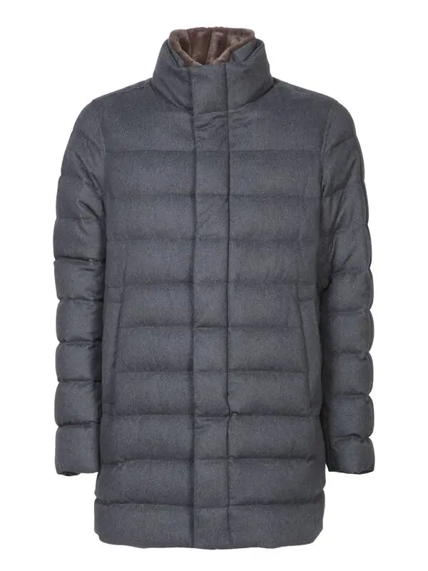 Herno Three-quarter Coat With Fur Interior