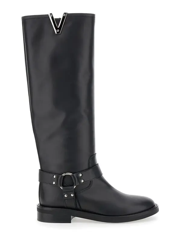 VIA ROMA 15 V-detailed Knee Boots