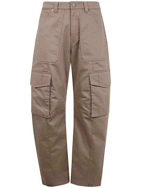 Golden Goose Mixed Cotton Cargo Pant - Brown