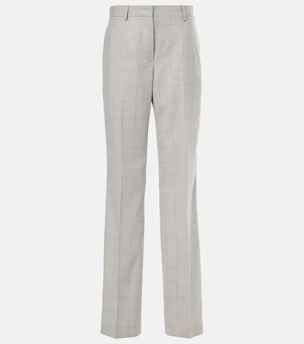 Dries Van Noten Checked Wool Trousers