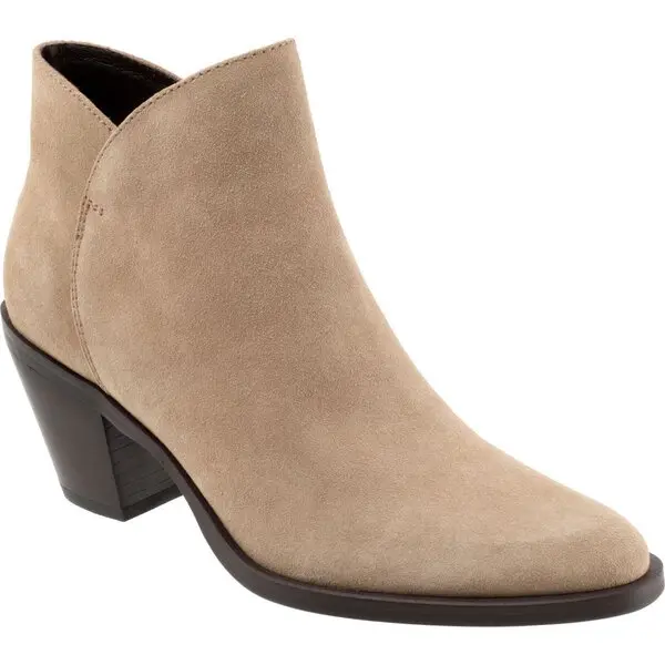 EOS FOOTWEAR Ellie Bootie - Taupe Suede