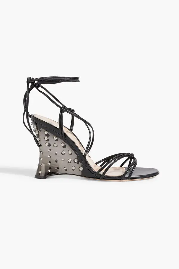 GIANVITO ROSSI Nebula Crystal-embellished Wedge Sandals