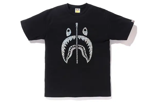 BAPE Aurora Shark Tee Shirt - Black