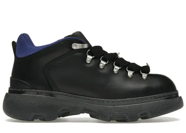 Burberry Leather Trek Boots - Black