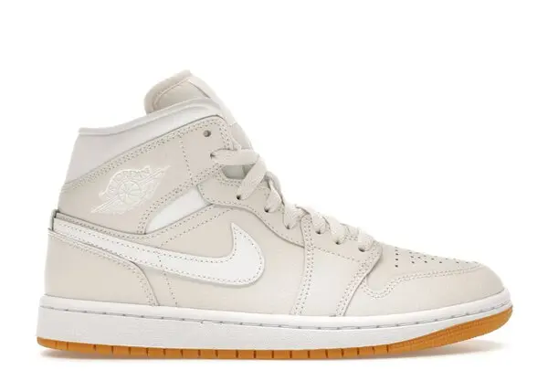 JORDAN 1 Mid Gum Sneakers - Phantom/gum Light Brown/white