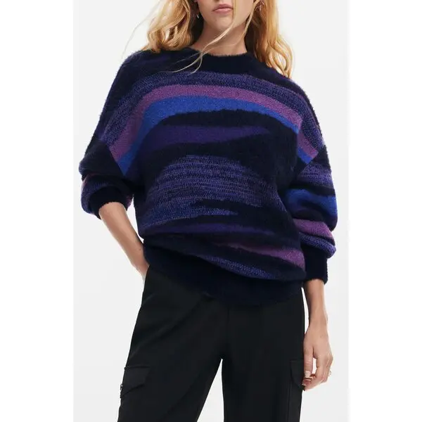 Desigual Bristol Stripe Crewneck Sweater