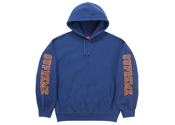 Supreme Collegiate Sleeve Hooded Sweatshirt - Dark Royal