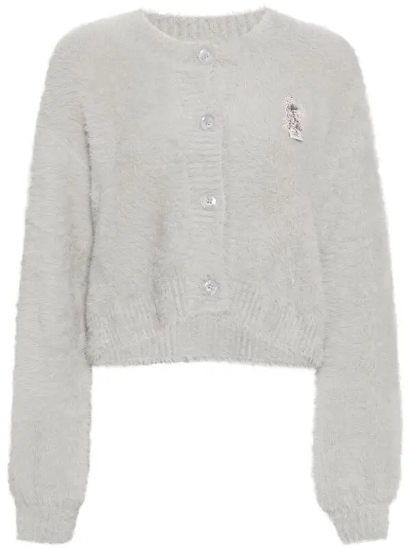 MUSIUM DIV. Embroidered Cardigan - Grey