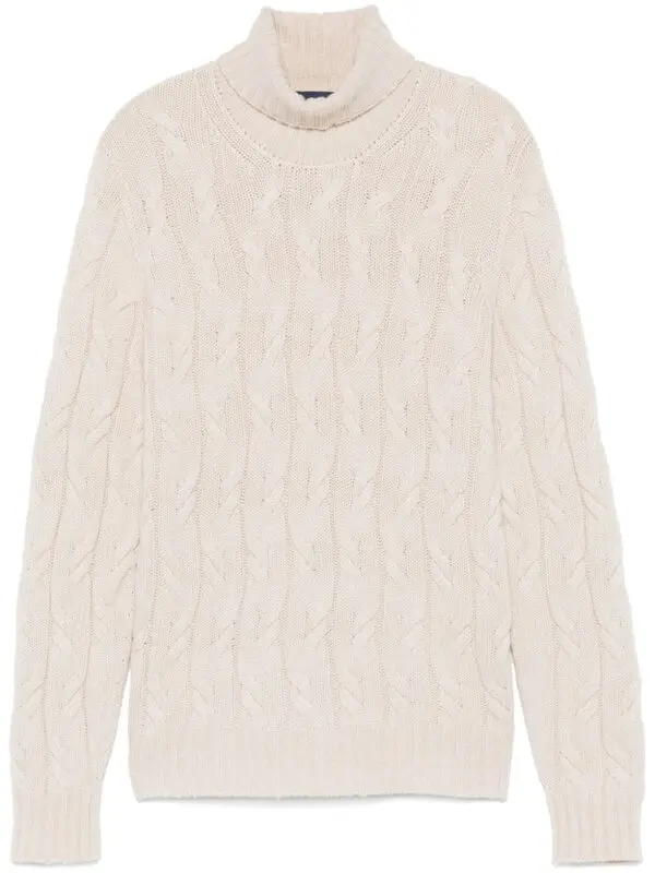 DRUMOHR Turtleneck Cashmere Sweater - Neutrals