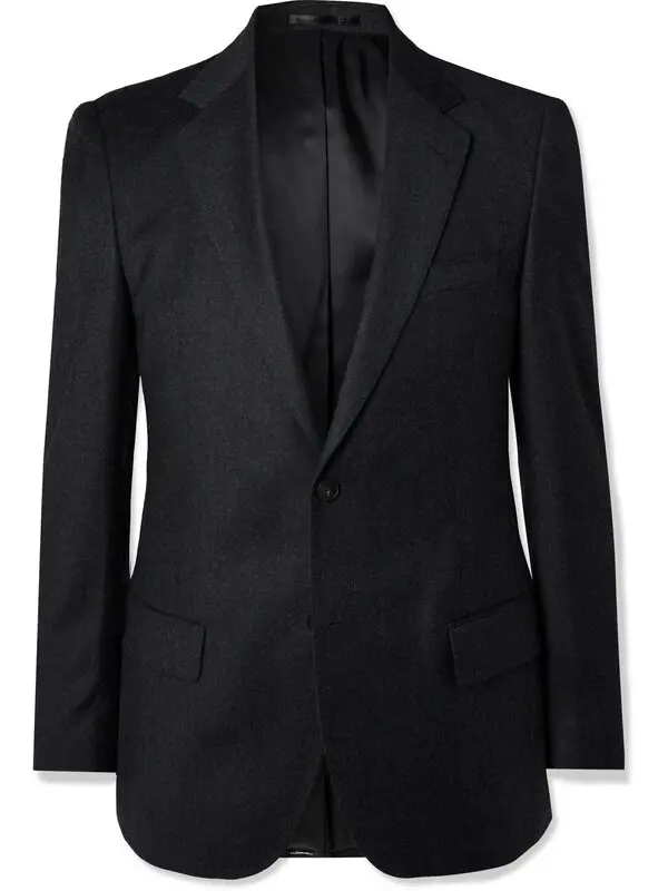Mr P. Slim-fit Wool-flannel Suit Jacket