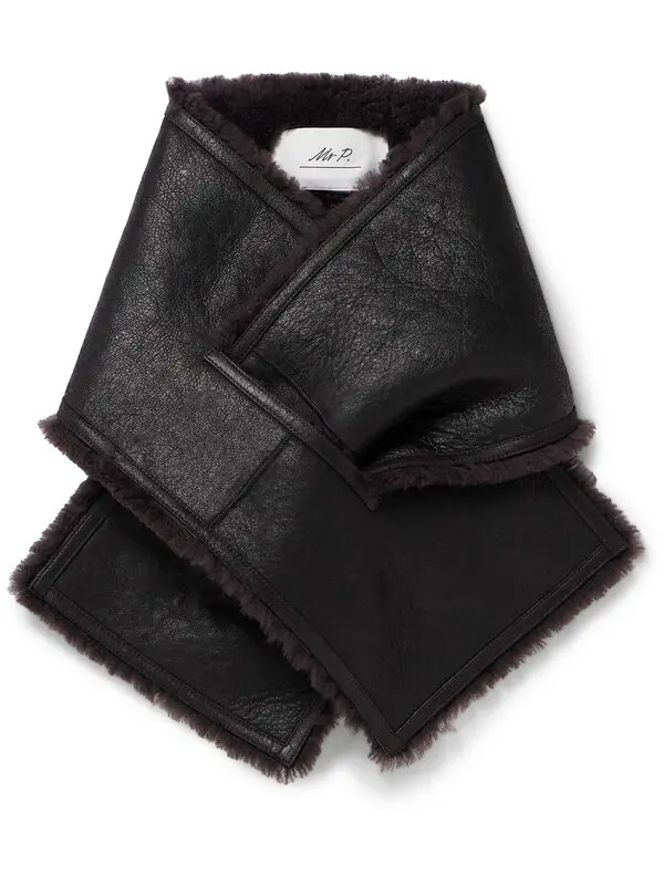 Mr P. Shearling Scarf - Brown