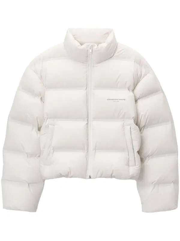Alexander Wang Cropped Puffer Jacket - White
