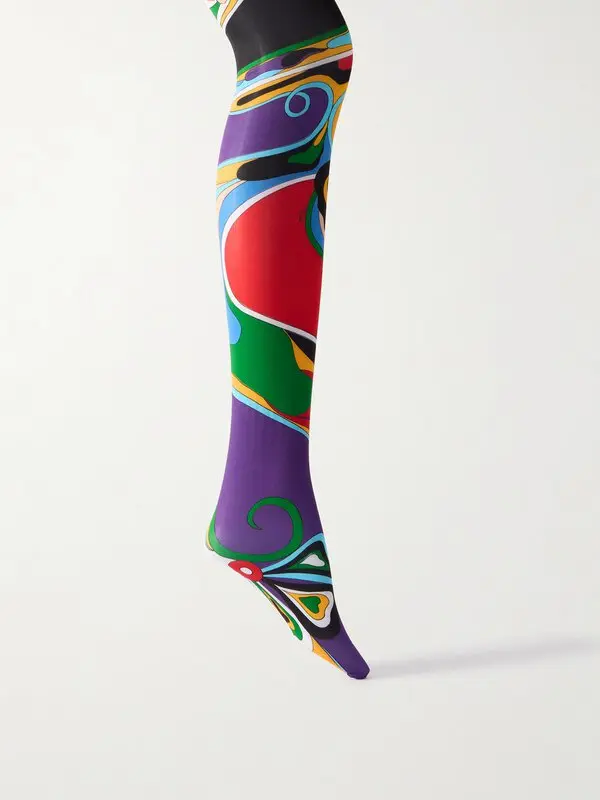 Emilio Pucci Printed Tights