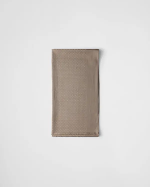 Prada Wool And Silk Scarf - Clay Grey