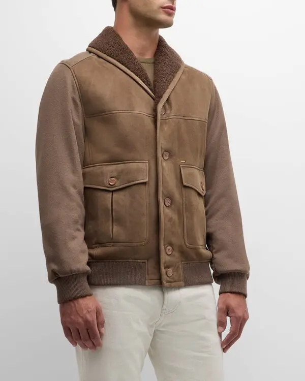 Stefano Ricci Shearling-lined Bomber Jacket