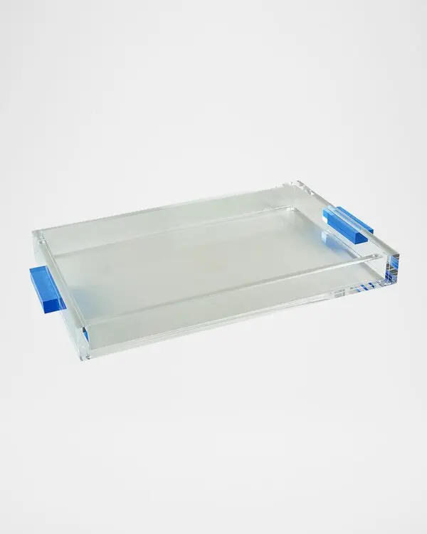TIZO Clear Lucite Tray With Handles