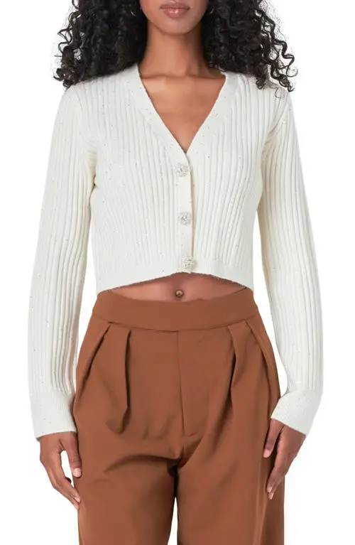 Endless Rose Sequin Embellished Crop Cardigan