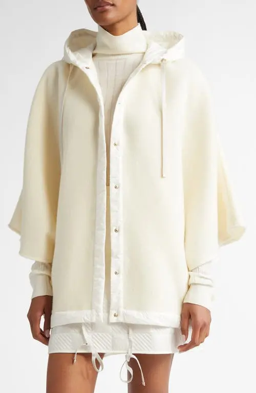 Moncler Hooded Virgin Wool & Cashmere Cape