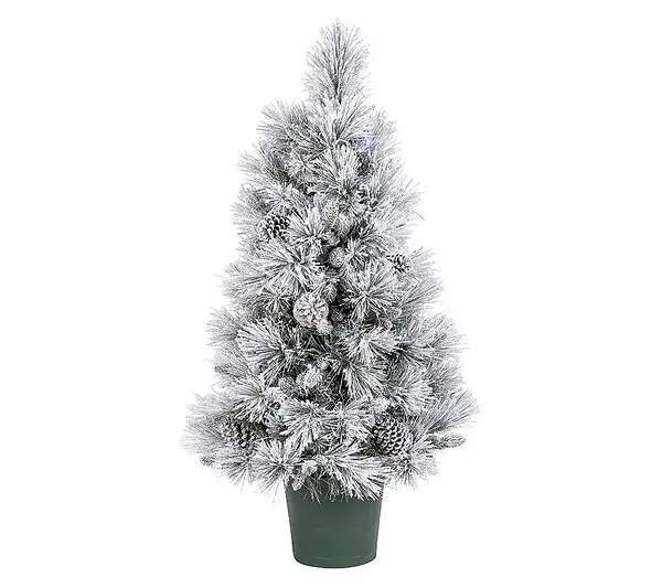 STERLING Rustic 4 Ft Prelit Tree With Adornments Ster Ling