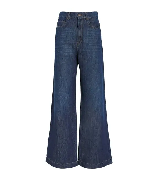 Max Mara Wide-leg Jeans - Navy