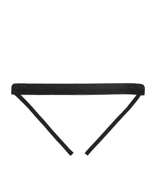 Max Mara Embellished Hood Trim - Black